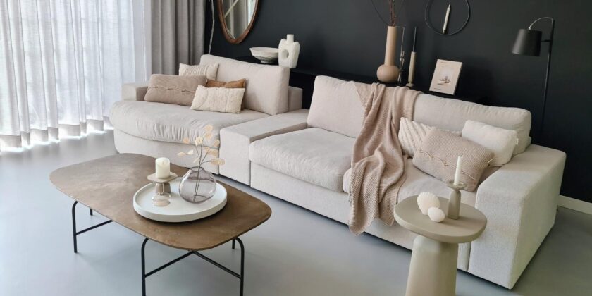 Een bank met ronde vormen - Huizedop